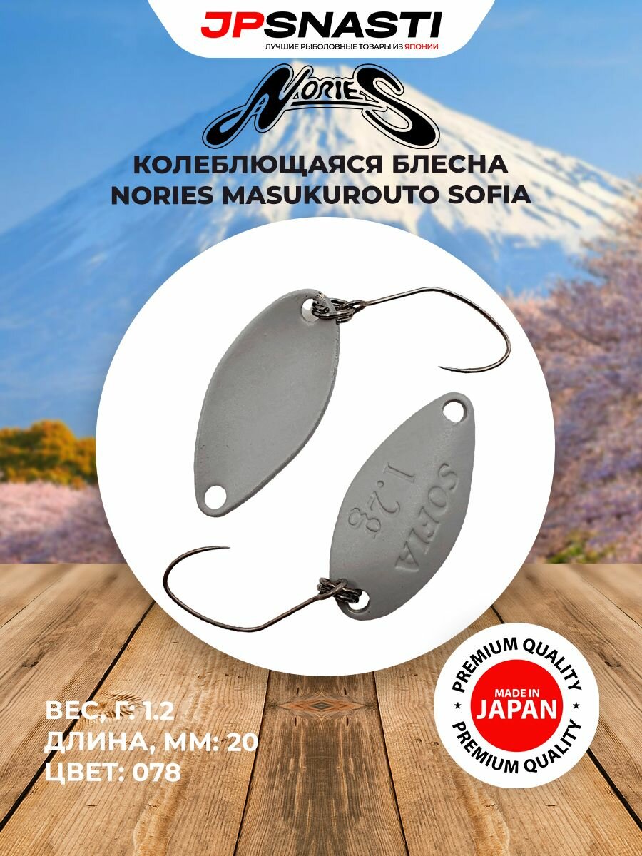 Блесна на форель Nories Masukurouto Sofia, 1.2 гр, 078