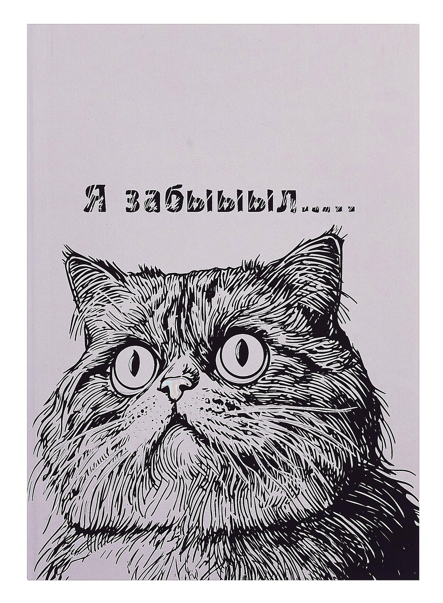 Книга для записей А5 128л кл. "Я забыыыл…" инт. переплет, мат. лам. soft-touch, тисн. фольгой, офсет