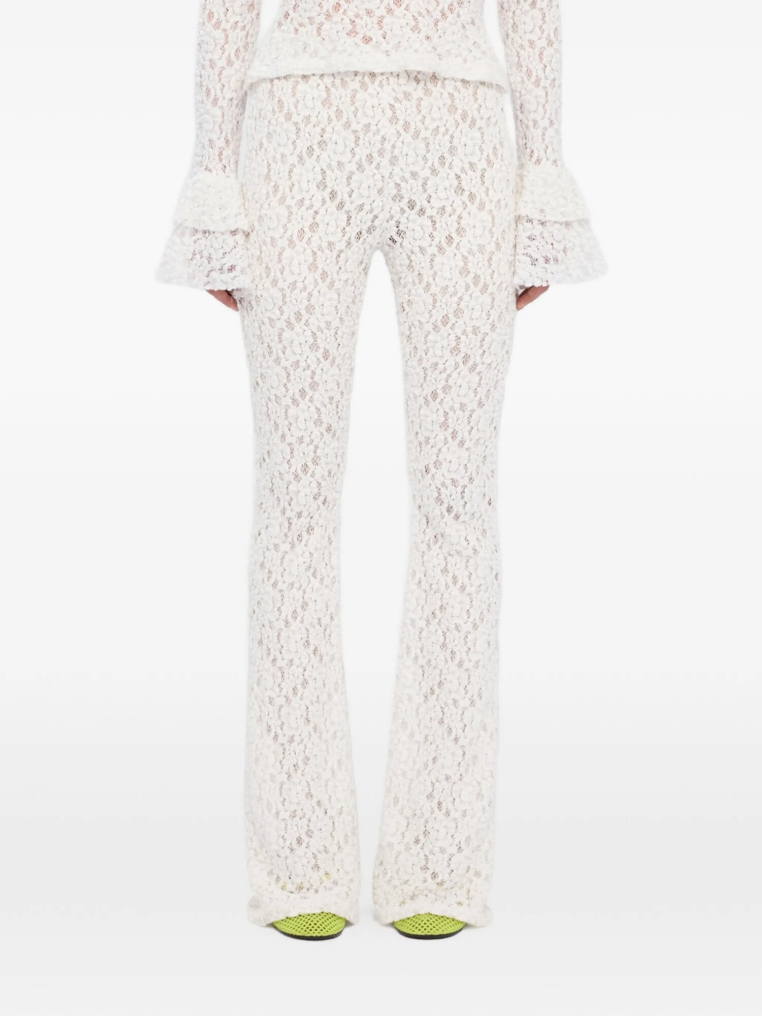 Брюки Lace flared trousers
