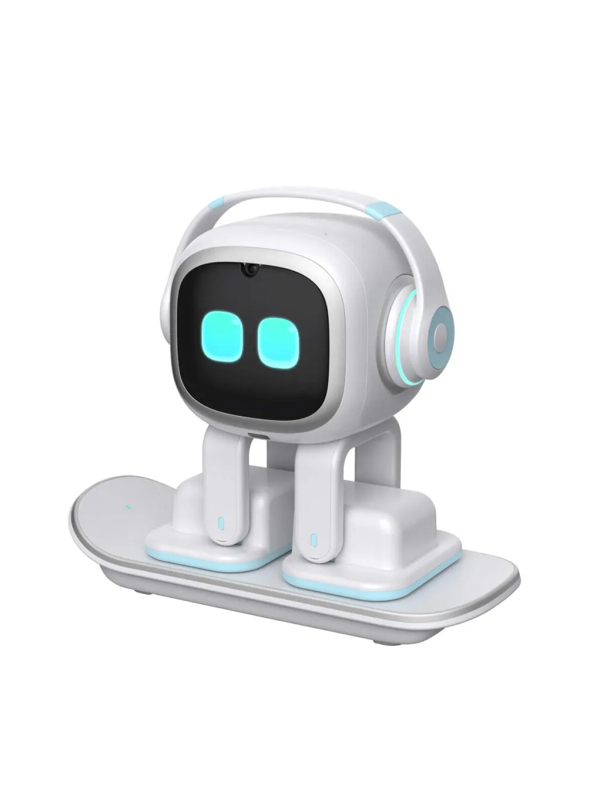 Робот с ИИ EMO AI Desktop Pet на скейтборде (белый), поддерживает русский язык
