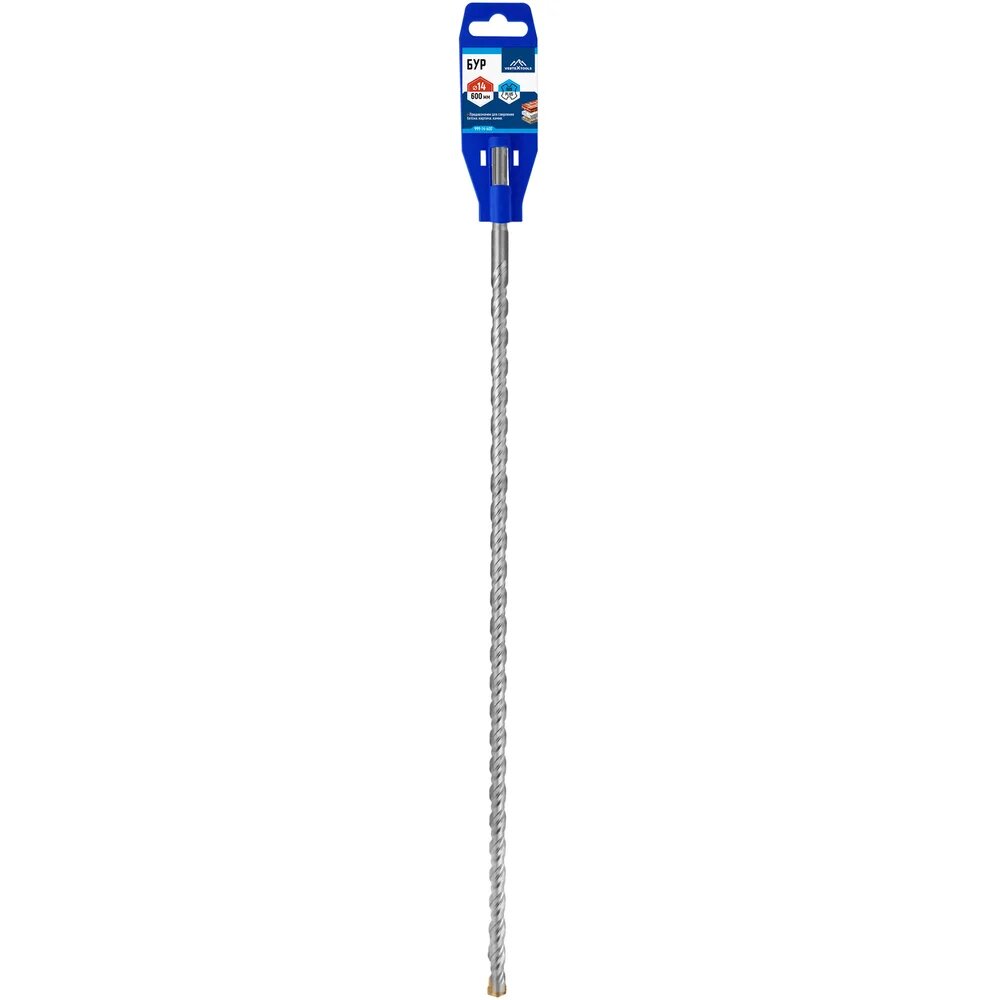 Бур SDS-plus Vertextools для бетона и кирпича, двухгранный металлический с сталью, предназначен для стеновых работ