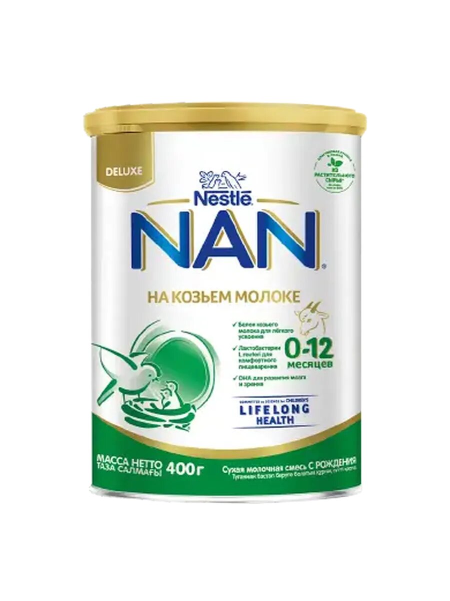 Нестле Нан 1 на козьем молоке смесь сухая 400г
