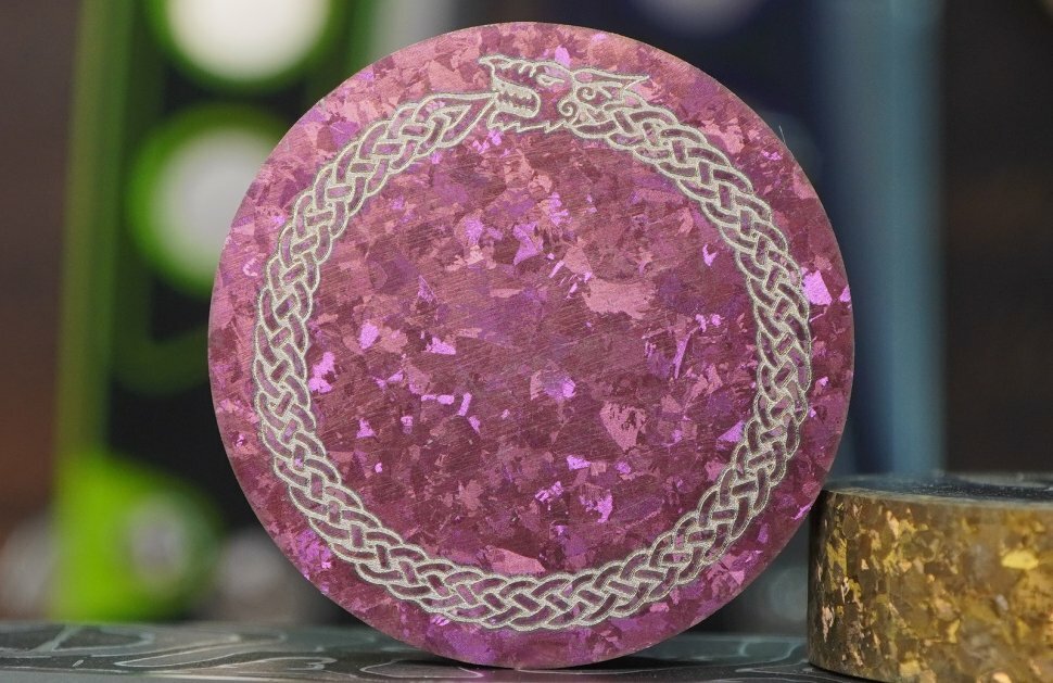 Бусина для темляка из кристаллизованного титана TiCraft Уроброс