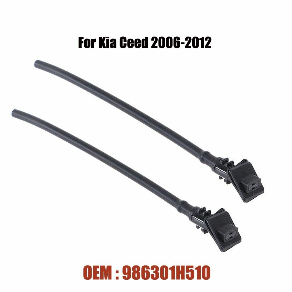 Форсунка омывателя ветрового стекла 986301H510 с трубкой для Kia Ceed 2006-2012 — прямая замена, черная ABS (Ceed)