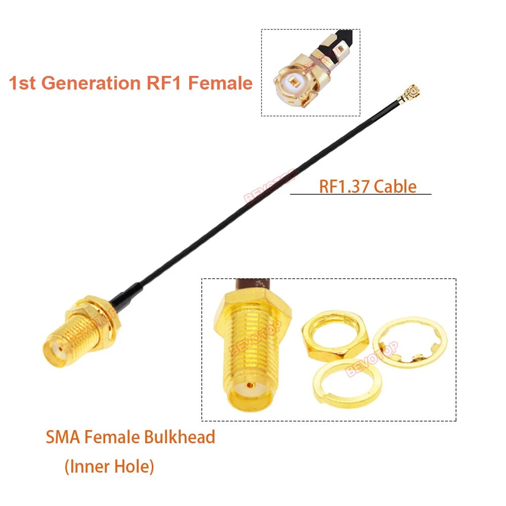 Кабель RF1.37 SMA Female Bulkhead 15CM