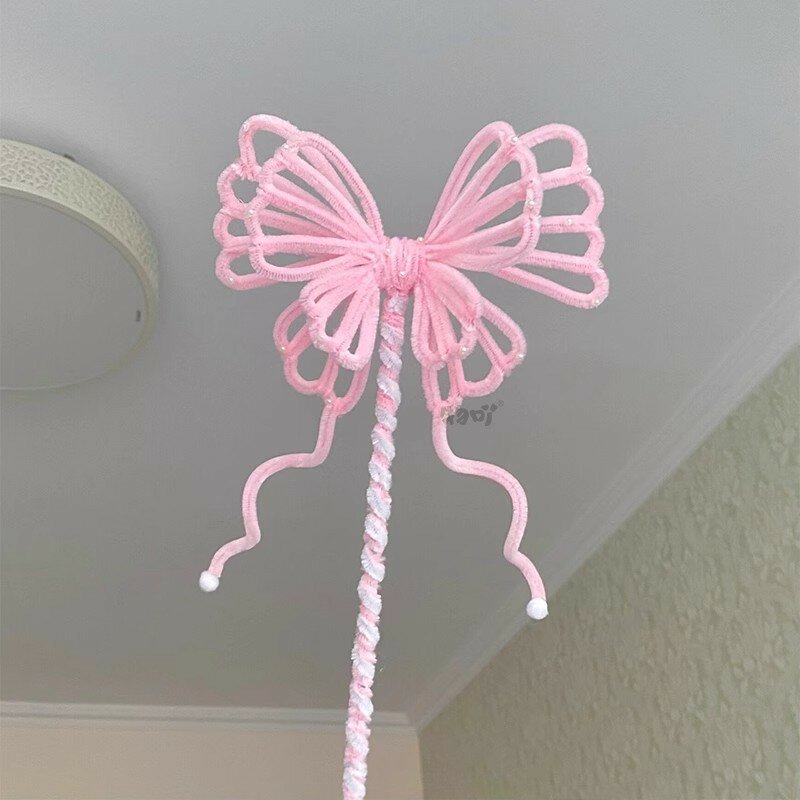 Креативный набор материалов для изготовления волшебной палочки-бабочки с эффектом фейерверка, подарок на женский день, подарок на день рождения для девочек.