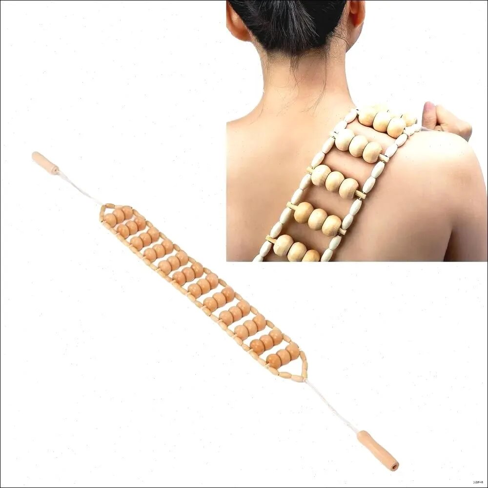Эспандер деревянный массажер для шеи и спины, релаксация и оздоровление, деревянный массажер, ручной массажер для тела, для взрослых, подарок.