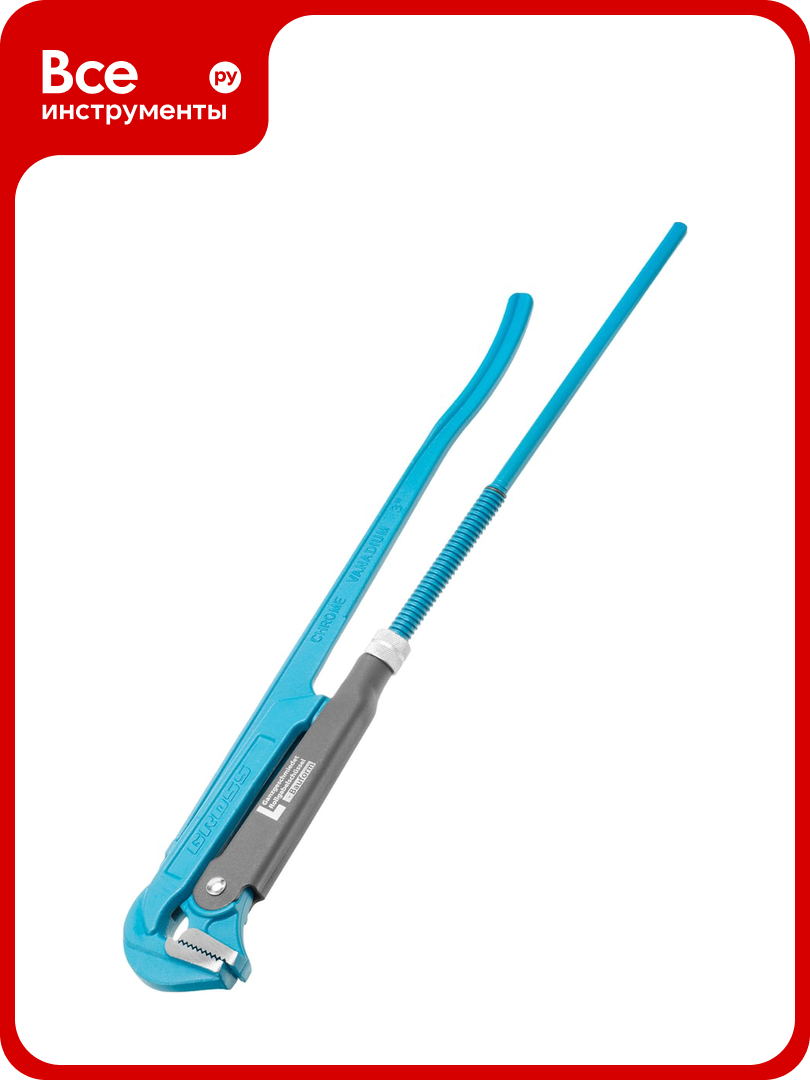 Трубный рычажный ключ GROSS 3, №4, цельнокованый, CrV, тип L 15606, демонтажа трубных соединений