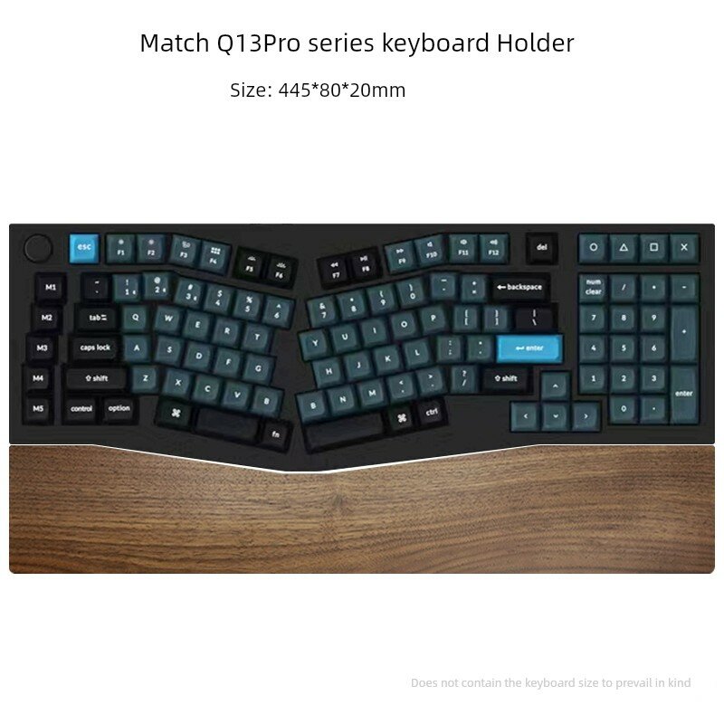 Подставка для рук для клавиатуры Keychron Q10, Q13, Q14Pro, Q8, V10 Max, дерево (орех) Подходящая подставка для рук с
