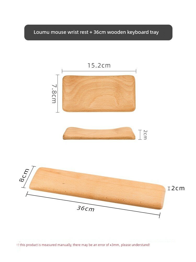 Коврик из бука для мыши и подставка для клавиатуры 36 см для механических клавиатур 87 клавиши деревянная подставка для