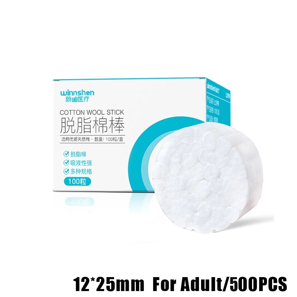 Ватные тампоны для остановки кровотечения из носа HDRSMTMED 500Pcs 12x25mm