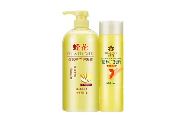 Бальзам для волос унисекс BEE &FLOWER Пшеница Яичный белок, контроль пушистости, 1000ml+450ml