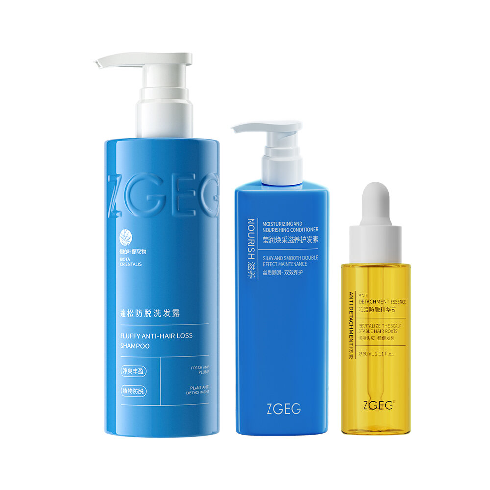 Шампунь унисекс ZGEG, комплект шампуня и кондиционера 5737552, Shampoo 400ml + hair tonic 60ml + conditioner 180ml