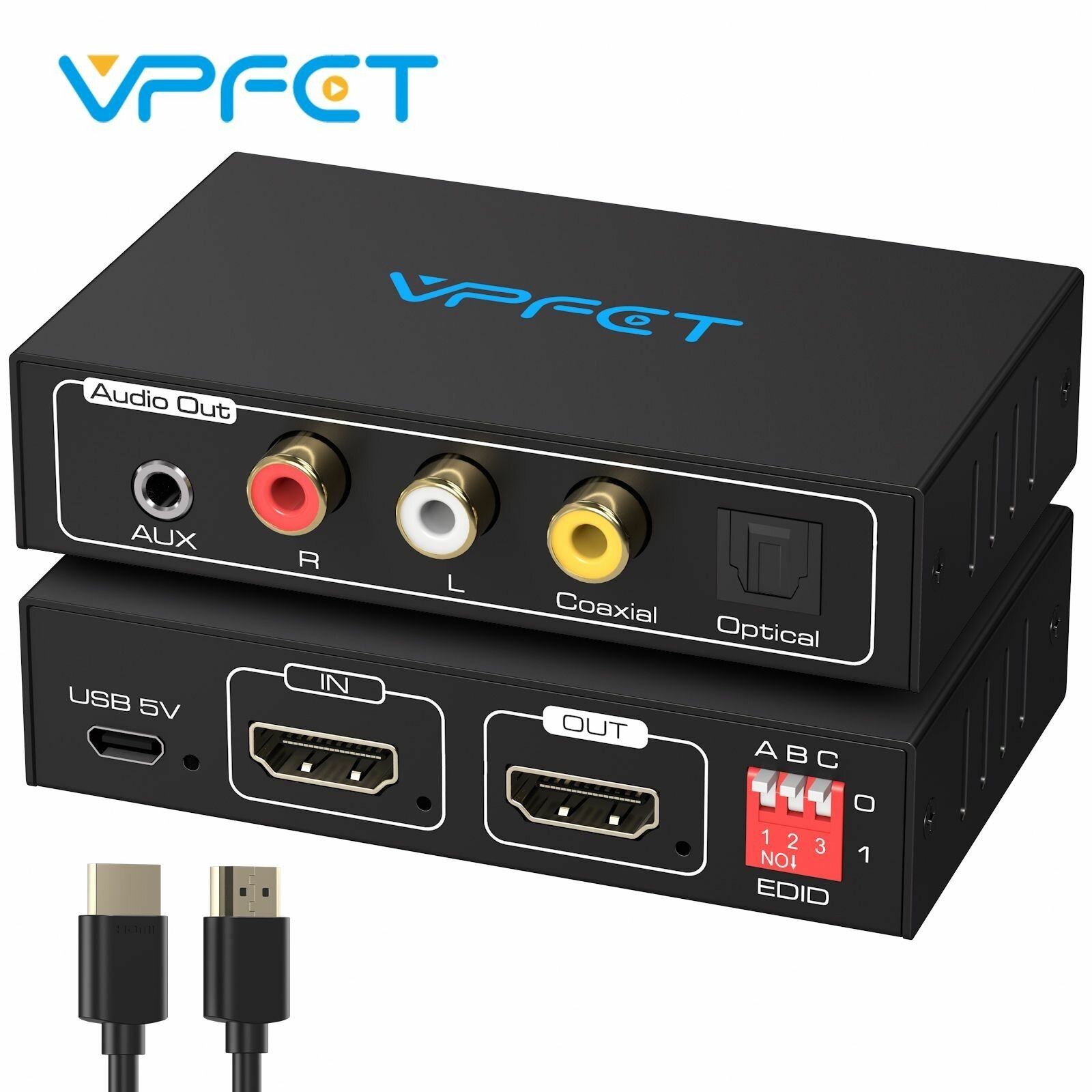 HDMI Audio Extractor 4K разветвитель на оптический 3,5 мм AUX L или R коаксиальный конвертер 8 настроек EDID Поддерживает HDCP 1080p 3D Digital DTS 5.1 PCM для PS4 PS5 Xbox Fire Stick Pass Through CEC