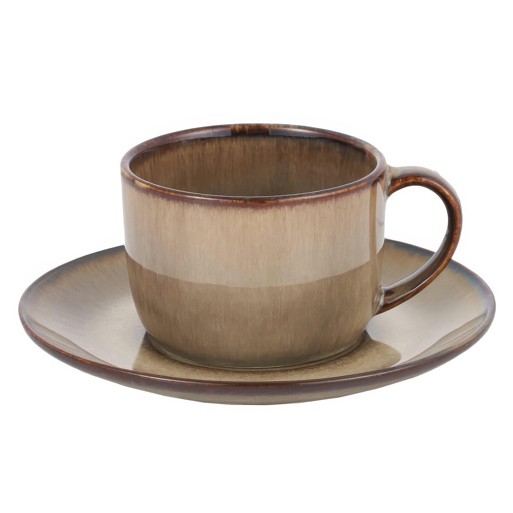 Чайная пара Gipfel Terra 51985, 170 мл, керамика, коричневый