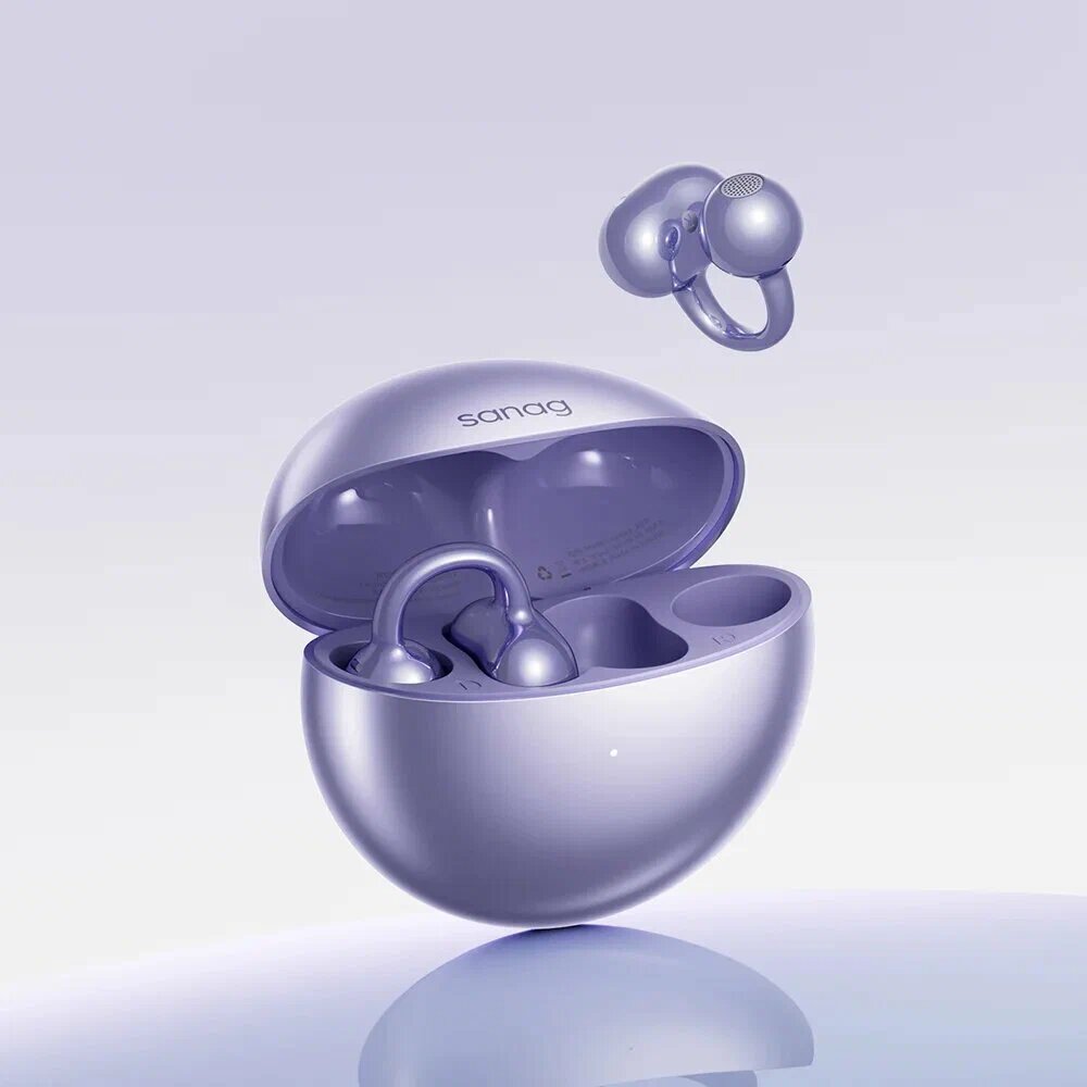 Наушники Sanag S6S Ultra, беспроводные, bluetooth, открытое акустическое оформление, Purple