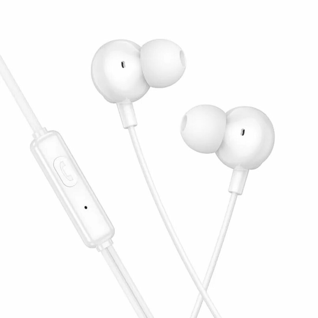 Проводные наушники Hoco M117, гарнитура с микрофоном Type-C, 1.2 метра, белый