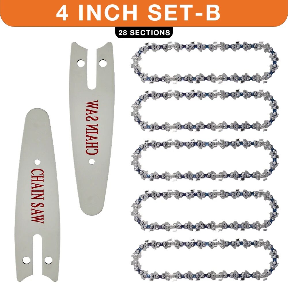Набор цепей для электропил 4 дюйма, 28 секций, 4INCH SET B