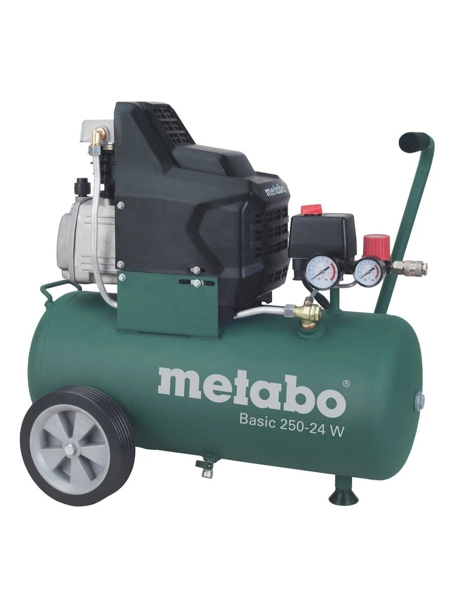Компрессор Metabo Basic 250-24 W масляный 200л/мин 24л 1500Вт зеленый