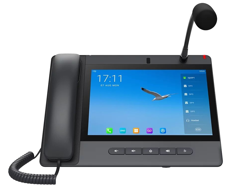 IP телефон Fanvil A320i, цветной сенсорный экран, 20 SIP-линий, Android, камера, Серый