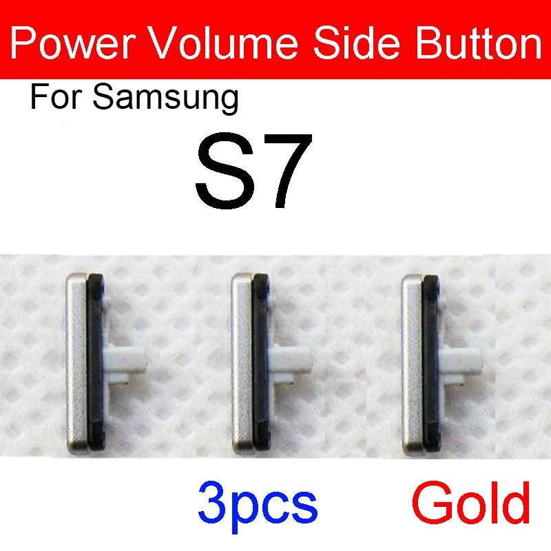 Для Samsung Galaxy S7 G930 G930F S7 Edge G935 G935F Громкость Уключение Выключение Клавиша S7 Gold