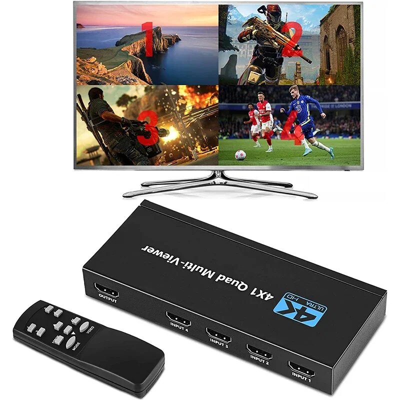 HDMI мультиплексор 4x1 4K с US Plug
