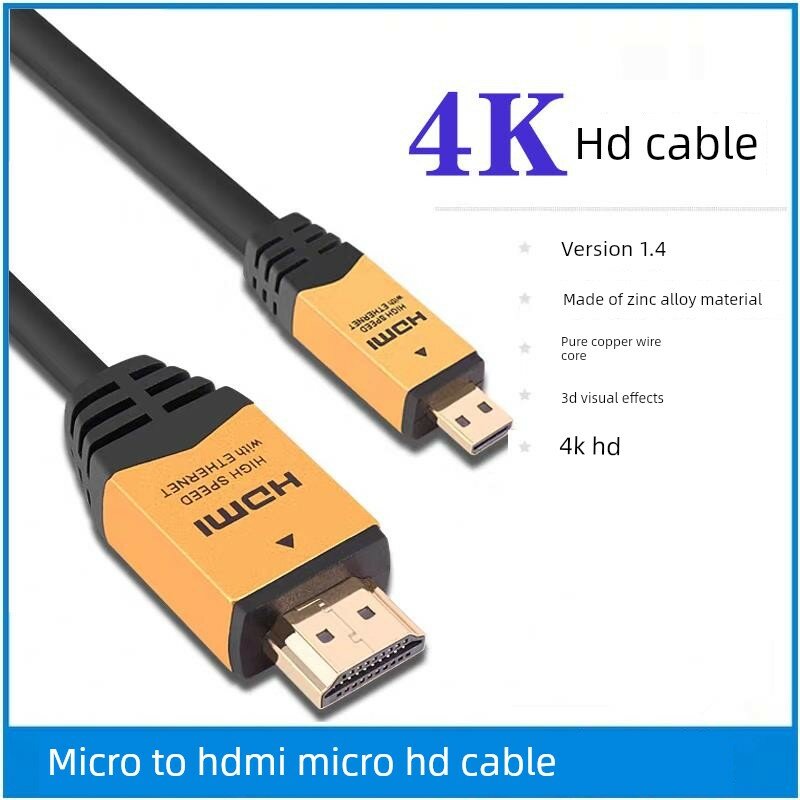 Микро HDMI кабель для камер Sony A7M3 A7R2 S2 M4, 1.5 м, с цинковым сплавом оболочки