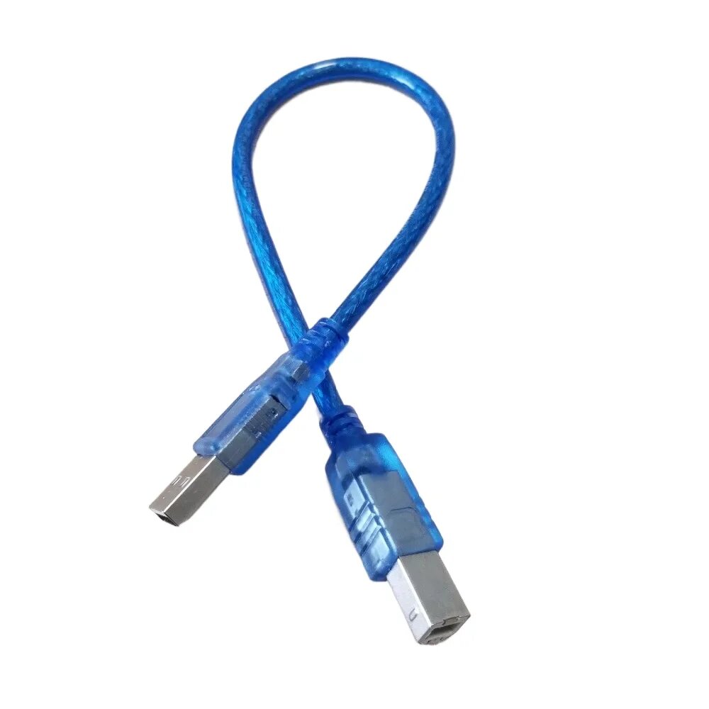 USB кабель для принтера, синий, 30 см