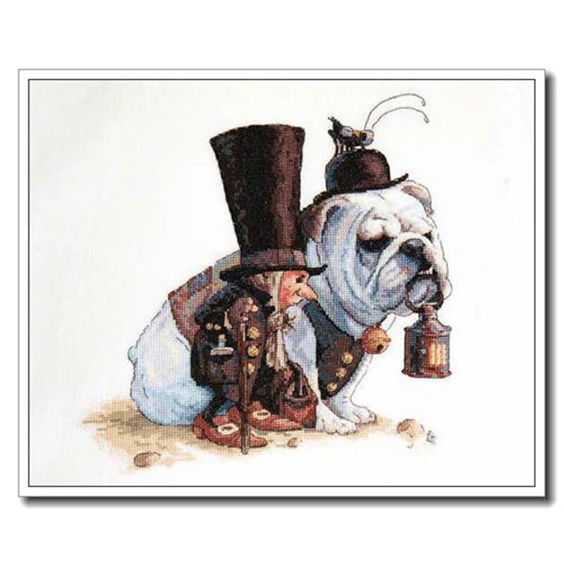 Набор для вышивки крестом Amishop Shar Pei и Fairy Nimue, 18CT canvas