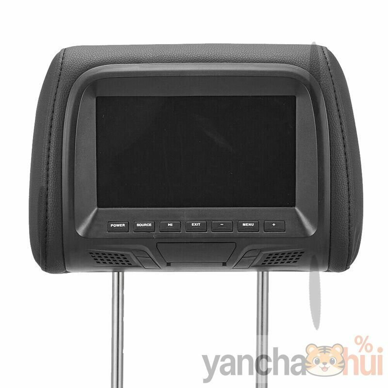 7-дюймовый монитор для подголовника автомобиля, MP5-плеер с AV/USB/SD, воспроизведение MP4 MP5, FM Bluetooth, черный
