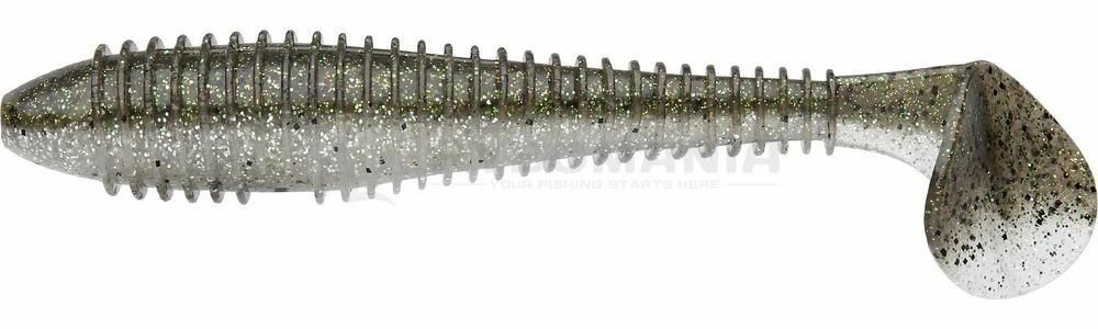 Приманка силиконовая мягкая съедобная, виброхвост Keitech тонущий Swing Impact FAT 7.8" #416 Silver Flash Minnow