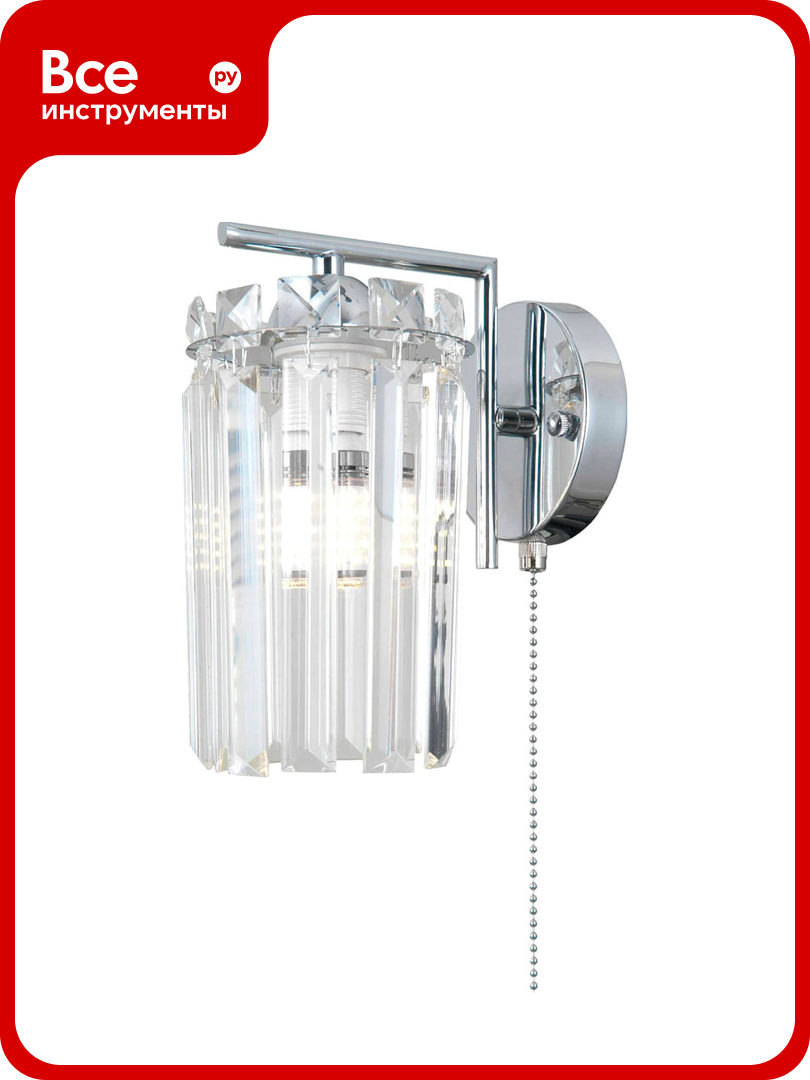 Бра хрустальное Citilux AXIS с выключателем Хром CL313411