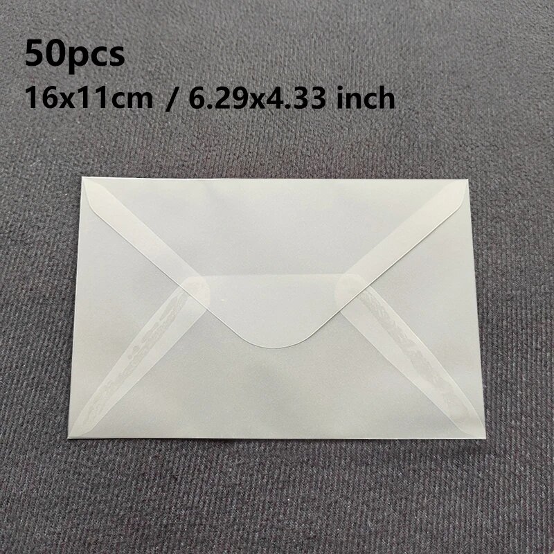50 конвертов белых 16x11 см