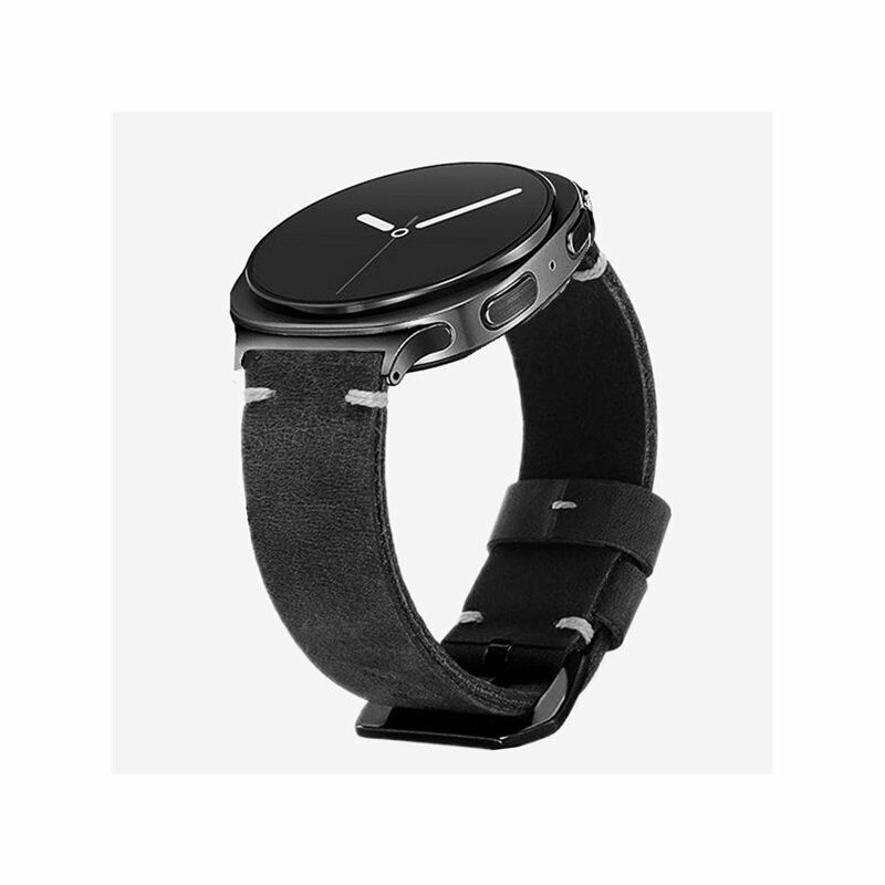 Кожаный ремешок для Samsung Galaxy Watch 8 40 мм / 44 мм / 8 Classic 46 мм (выпущен в 2025 году),60, кожа, black,1,