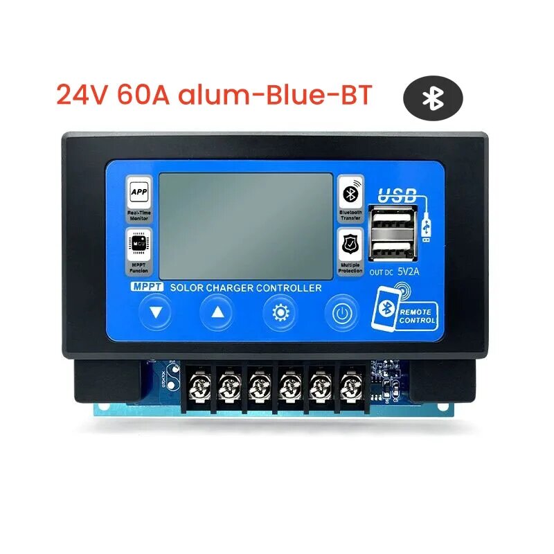 Солнечный контроллер MPPT 24V 60A Blue-BT