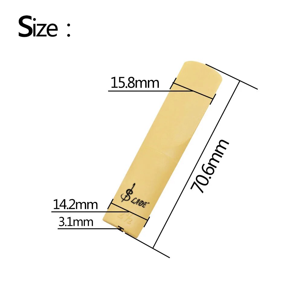 Саксофонная трость SLADE PJ0110-2, Wood color, 70.6x15.8x3.1 мм