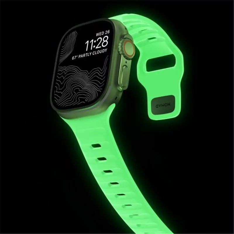 Ремешок Nomad Sport Strap, Glow 2.0 - Apple Watch Ultra 2/1 (49mm) 9/8/7 (45mm)/6/SE/5/4 (44mm)/3/2/1 (42mm)