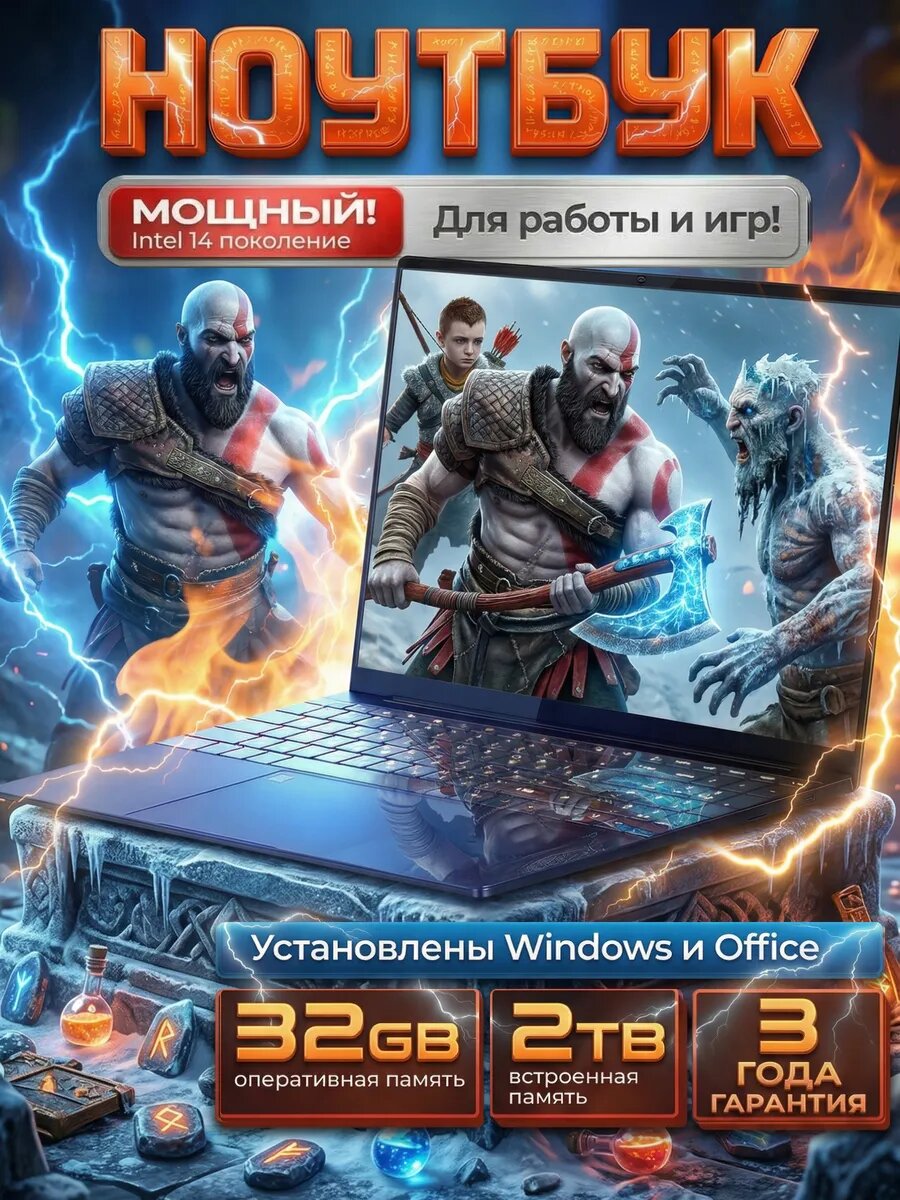 Ноутбук HiGH TECH R686 Intel H-Series RAM 32GB / SSD 2048GB