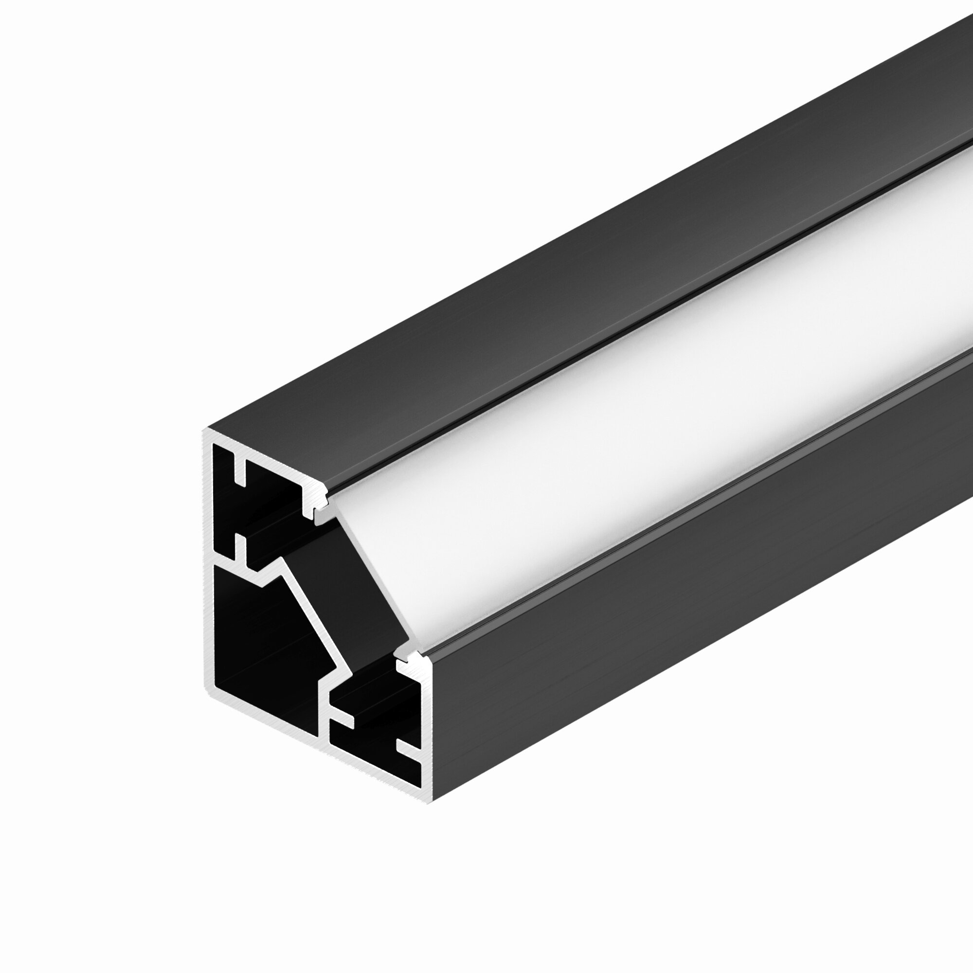 Профиль для светодиодной ленты Arlight Профиль SL-KUB-DISPLAY-2525-2000 ANOD BLACK (Arlight, Алюминий), 2м