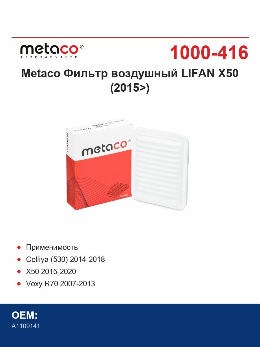 Metaco Фильтр воздушный LIFAN X50 (2015>)