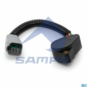 Потенциометр VOLVO FH, FM педали акселератора (6-контактов, черн. квадр. фишка) SAMPA