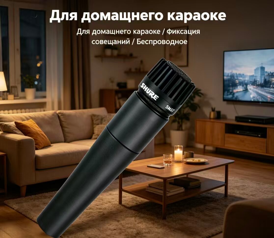 SHURE SM57-LCE динамический кардиоидный инструментальный микрофон