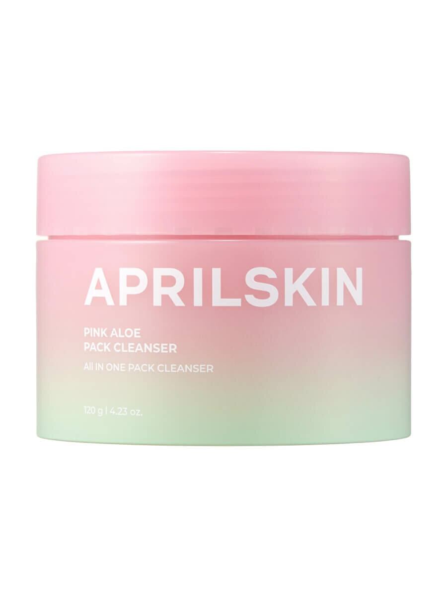 Очищающая маска-пенка для умывания c розовым алоэ Pink Aloe Pack Cleanser, 120 г, APRILSKIN