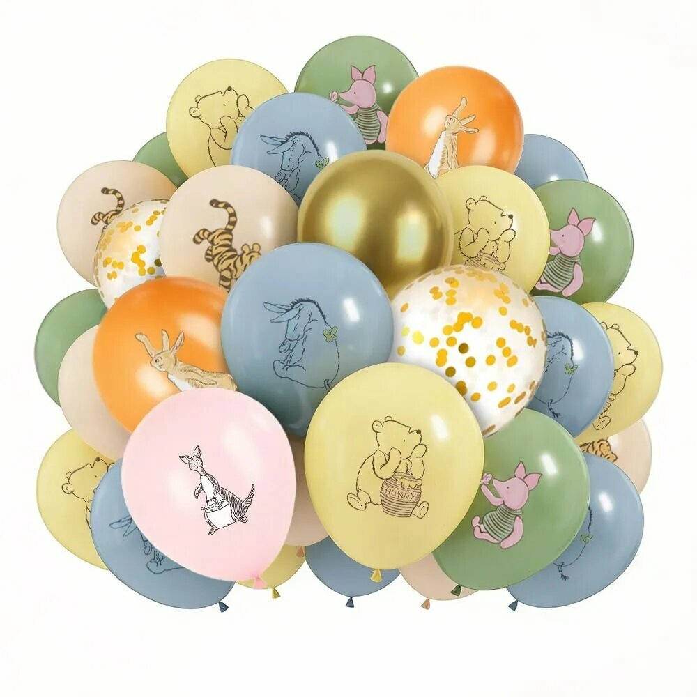48pcs Winnie the pooh balloons воздушные шары для украшения вечеринки 12INCH