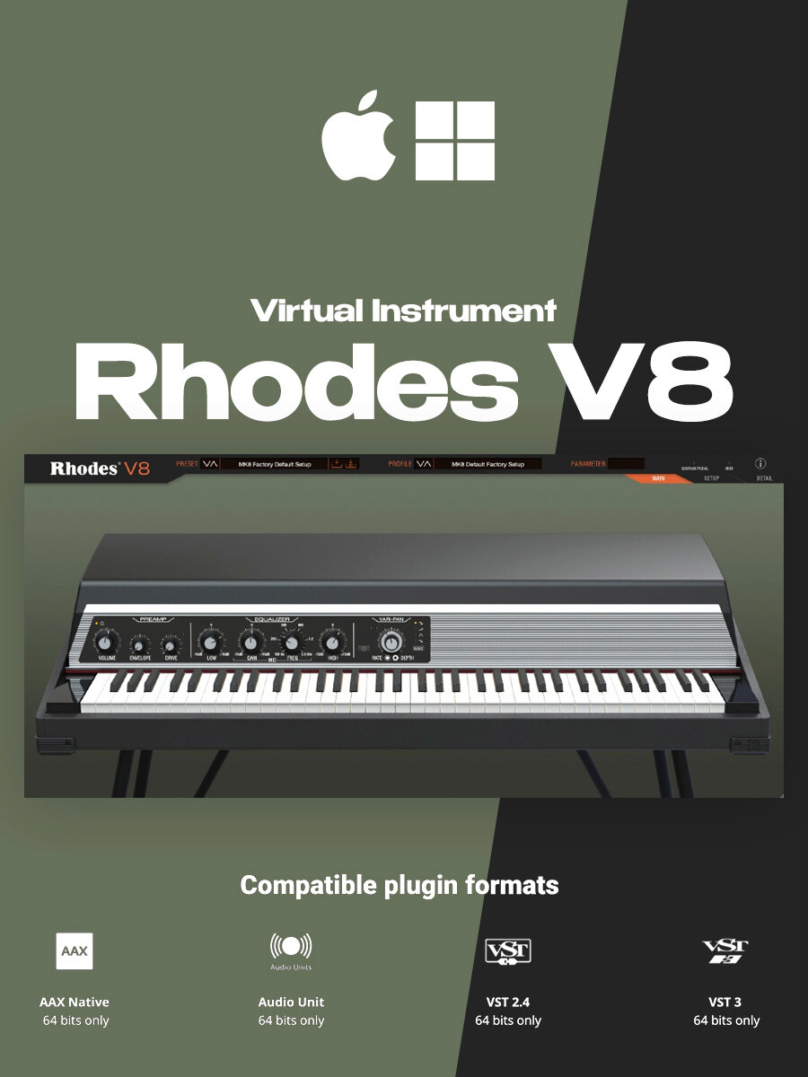 Rhodes V8 (Лицензионный ключ) бессрочная активация, для Windows & macOS