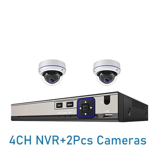 Система видеонаблюдения Gadinan 4K 8MP купольная IP-камера 10-канальный POE NVR-комплект с записью аудио P2P наружный металлический набор для дома ONVLF