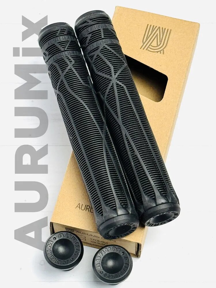 Грипсы AURUMix One Eighty 180мм Сиреневый/черный