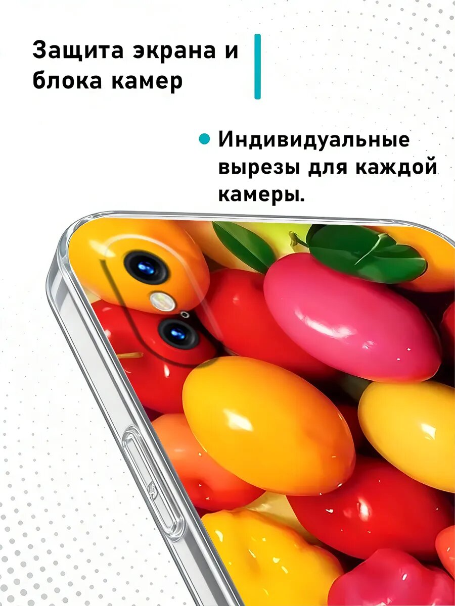 Чехол для iPhoneX с изображением 3D фруктов