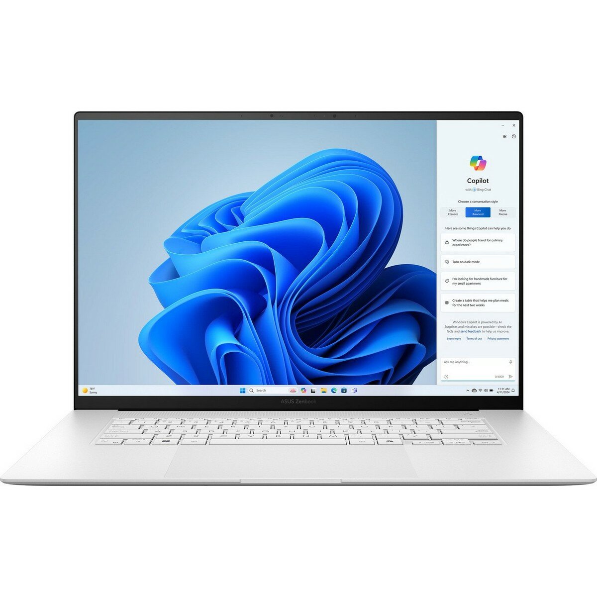 Ноутбук ASUS Zenbook S16 UM5606GA-SS022W AMD Ryzen AI 7 445, 32ГБ, 1 ТБ, AMD Radeon 840M, 16" 2880x1800 120Гц OLED, Windows 11 Home (90NB17H2-M006F0)