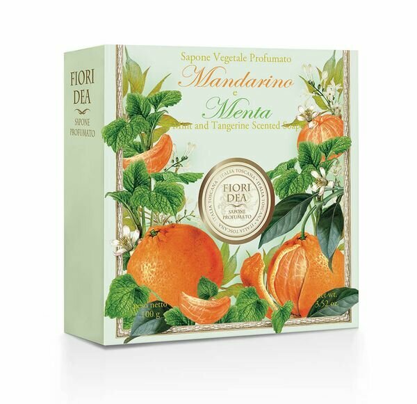 Мыло кусковое мандарин и мята Fiori Dea/Фьери Дея 100г